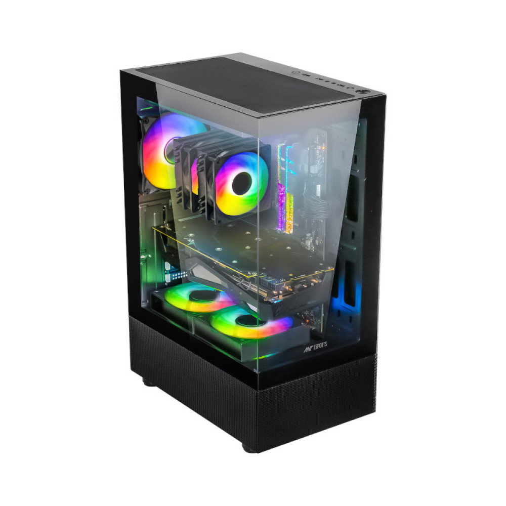 Buy Ant Esports Crystal X2 ARGB Black | Cabinet | Vedant Computers