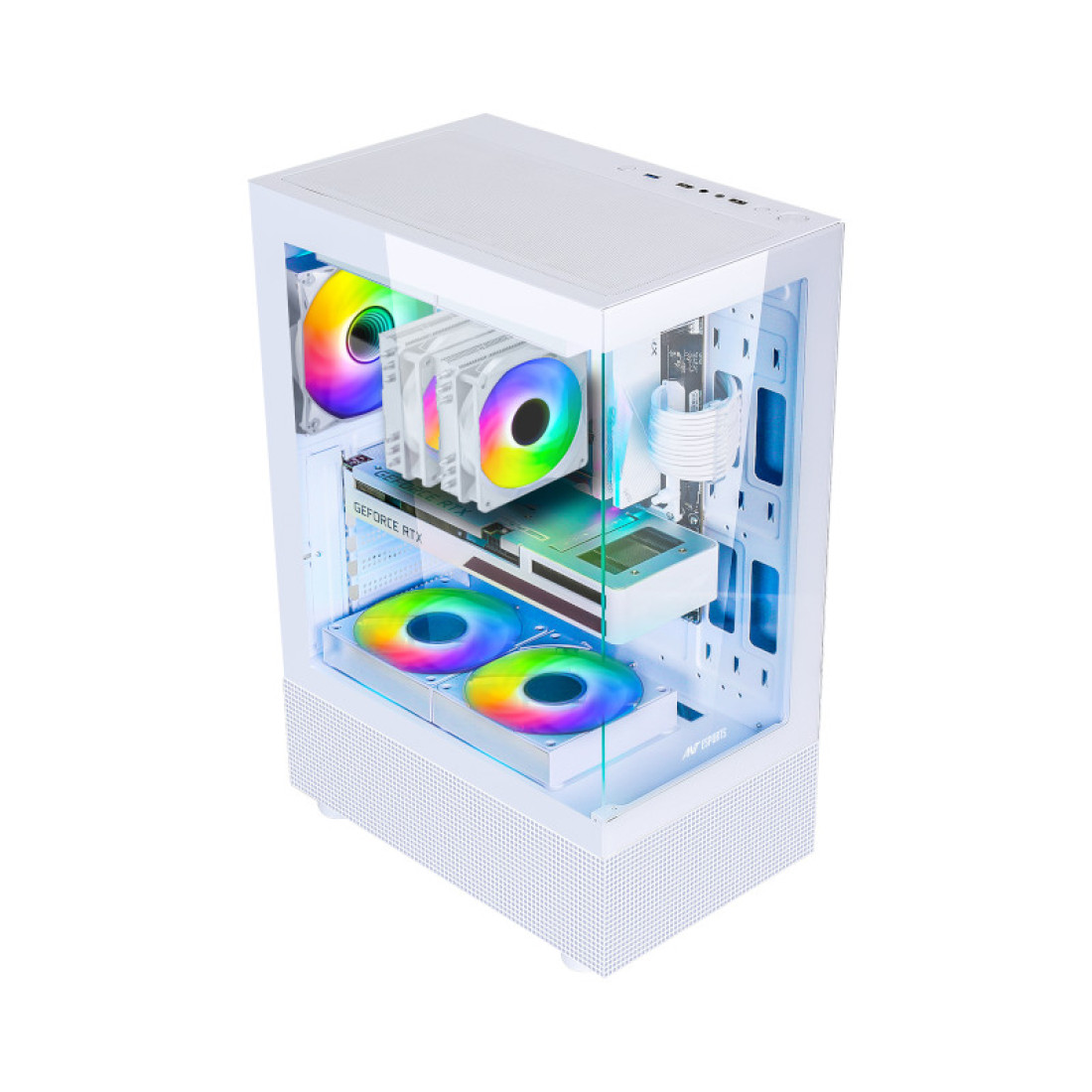 Buy Ant Esports Crystal X2 ARGB White | Cabinet | Vedant Computers