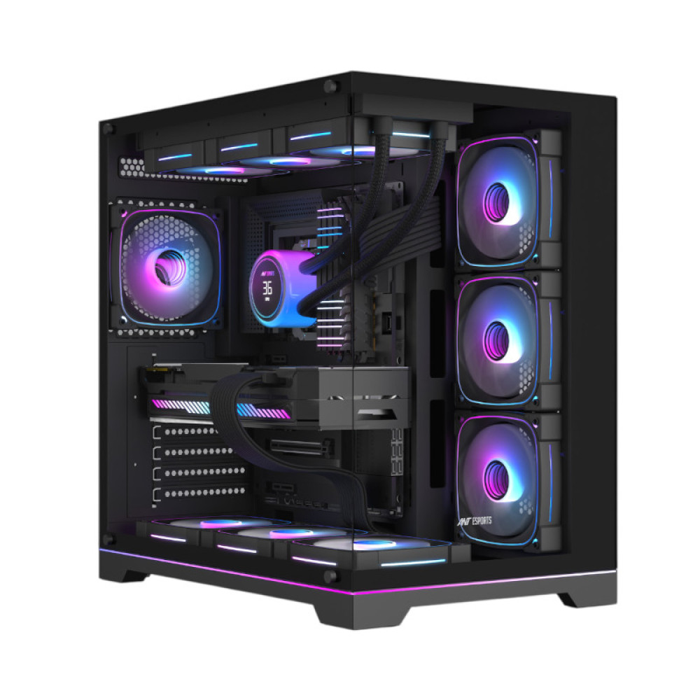 Buy Ant Esports Crystal X7 Pro Max Black | Cabinet | Vedant Computers