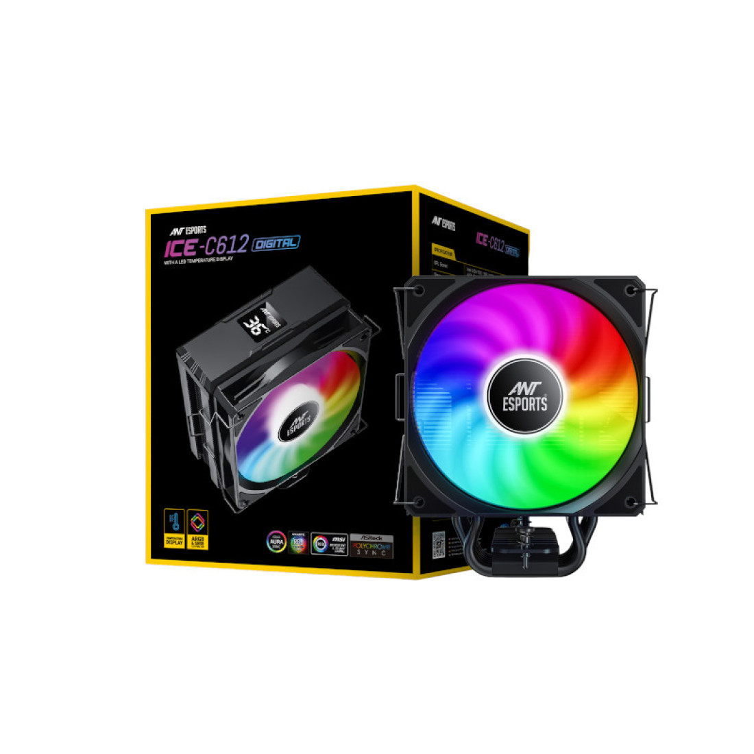 Buy Ant Esports ICE-C612 Digital | Air CPU Cooler | Vedant Computers