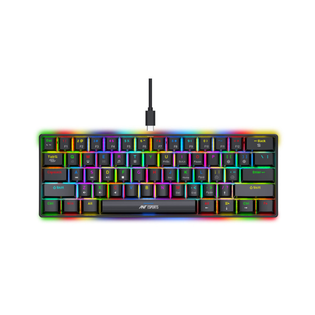 Buy Ant Esports MK1300 V2 White | Red Switches Mechanical Keyboard | Vedant Computers