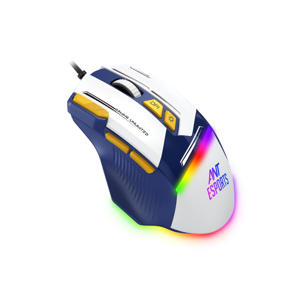 Buy Ant Esports GM333 (Blue/White/Yellow) | Mouse | Vedant Computers