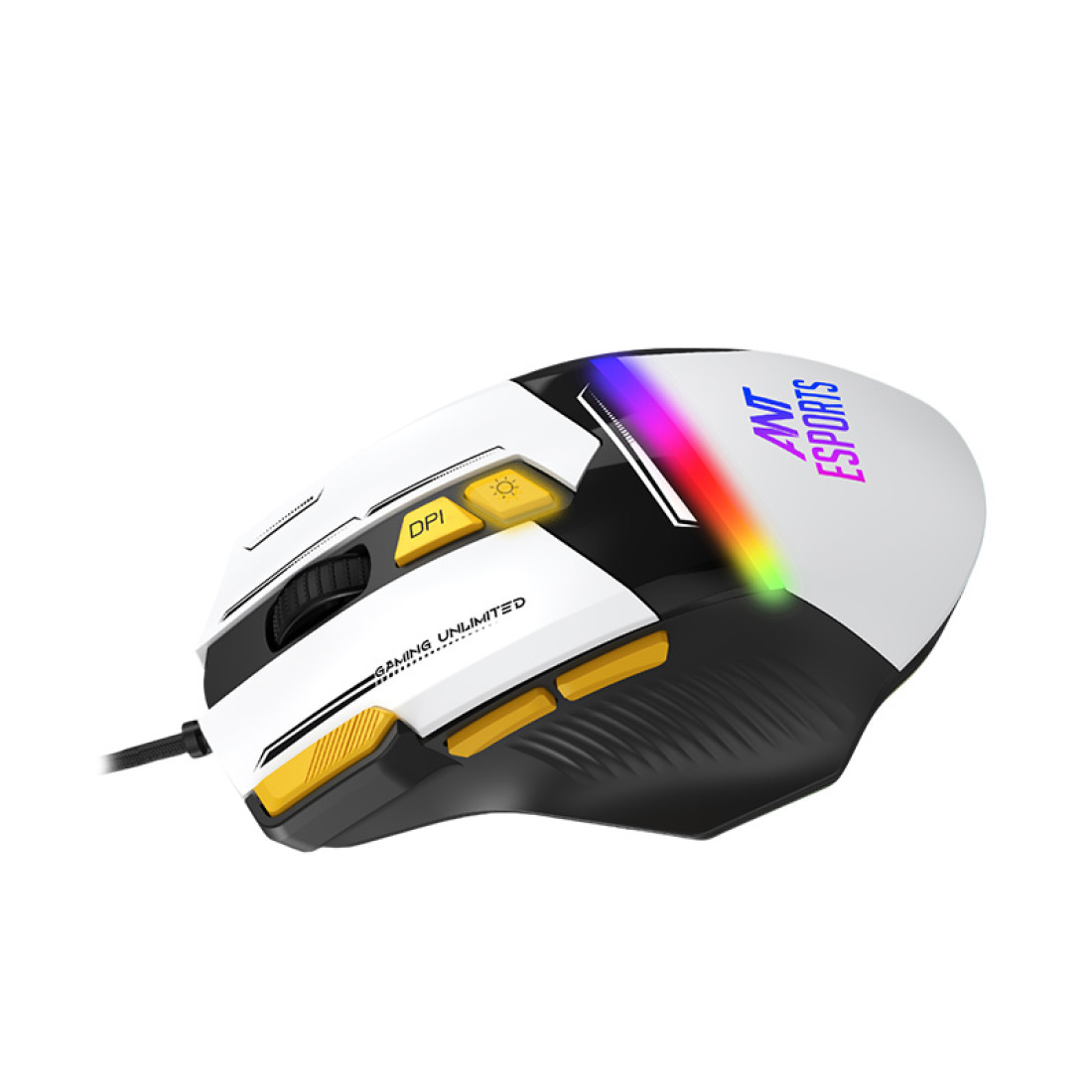 Buy Ant Esports GM333 (Black/White/Yellow) | Mouse | Vedant Computers