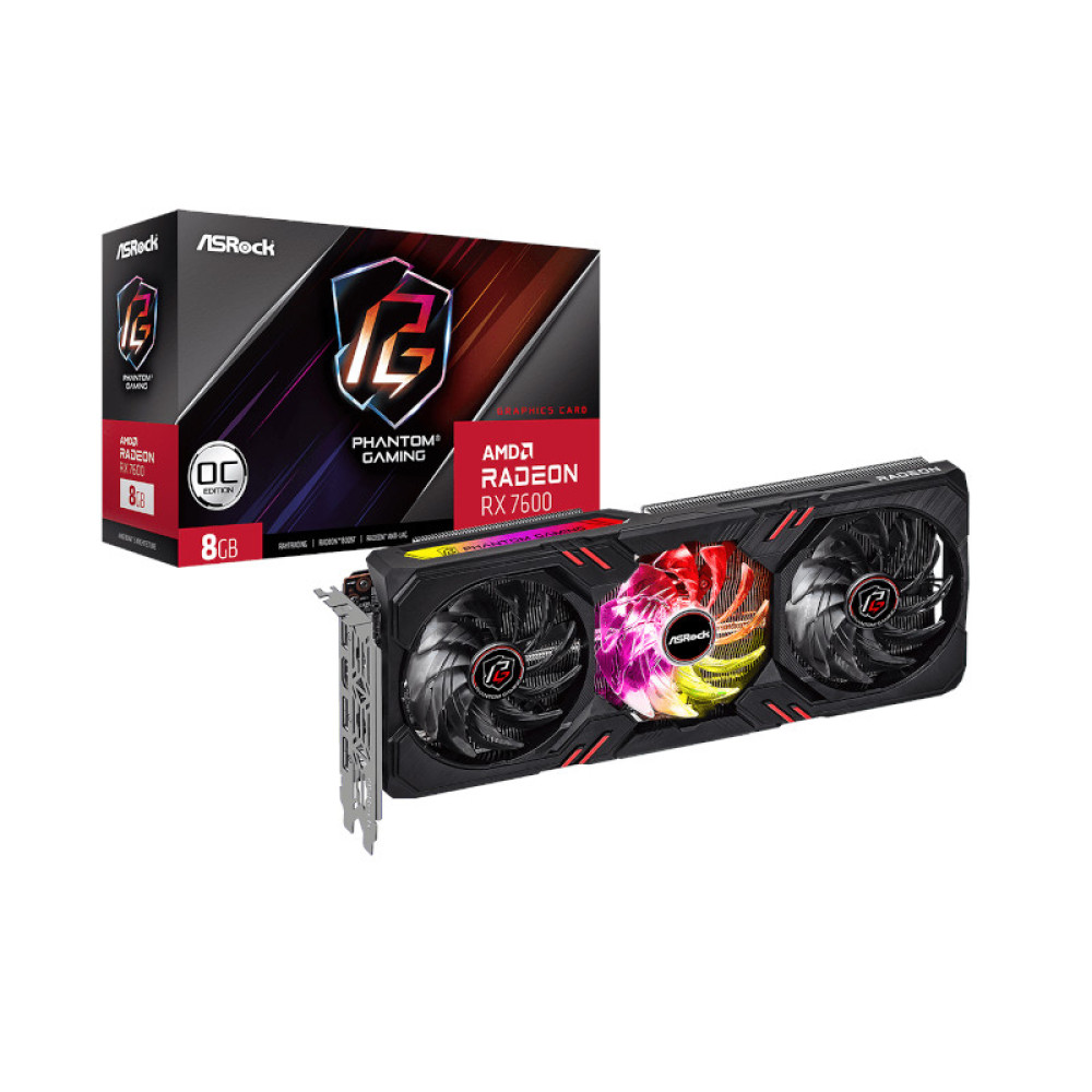 Buy ASRock AMD Radeon RX 7600 Phantom Gaming OC 8GB GDDR6 Graphics Card ...