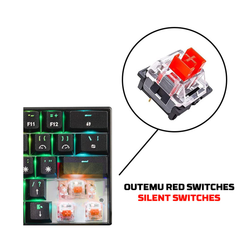 Buy Cosmic Byte Themis Red Switch Black | Mechanical Keyboard