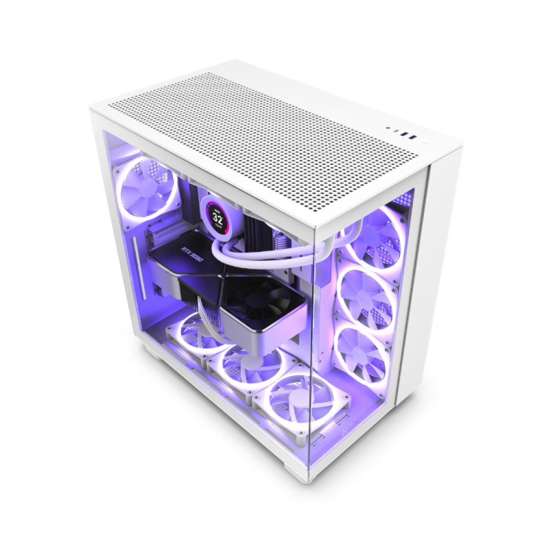 Buy NZXT H9 Flow Mid Tower Cabinet - White at Best Price in India only ...
